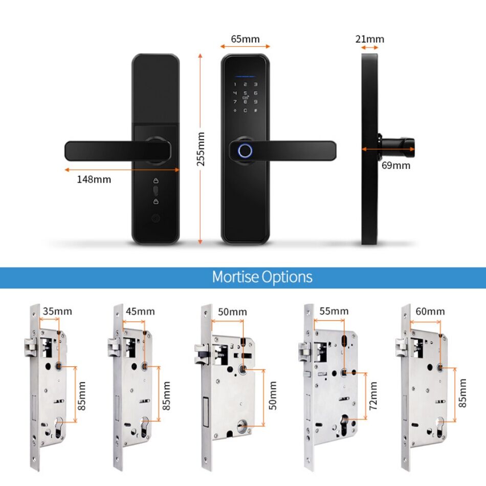 Digital Keypad Smart Locks Electronic Security Door Lock With Smart Card And Fingerprint Tuya ...