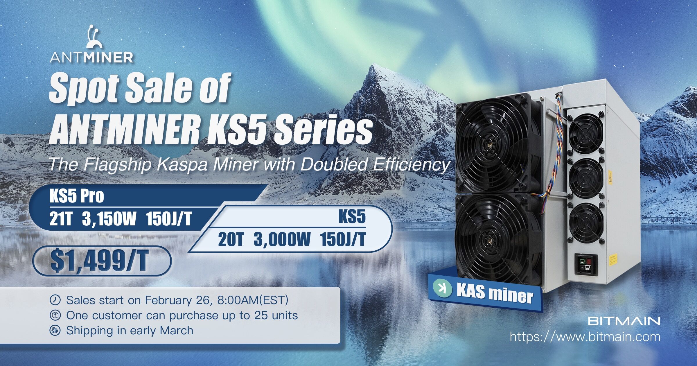 Crypto Miner Antminer Ks5 Pro 21th/s 3150w Kheavyhash Algorithm Mining Kaspa Antminer Ks5 20t ...
