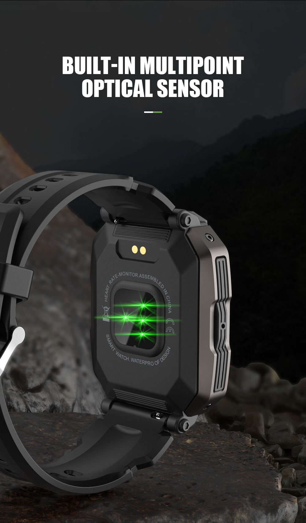 C20plus Outdoor Watch 1 Atm Waterproof 1.81inch Square Smartwatch With ...