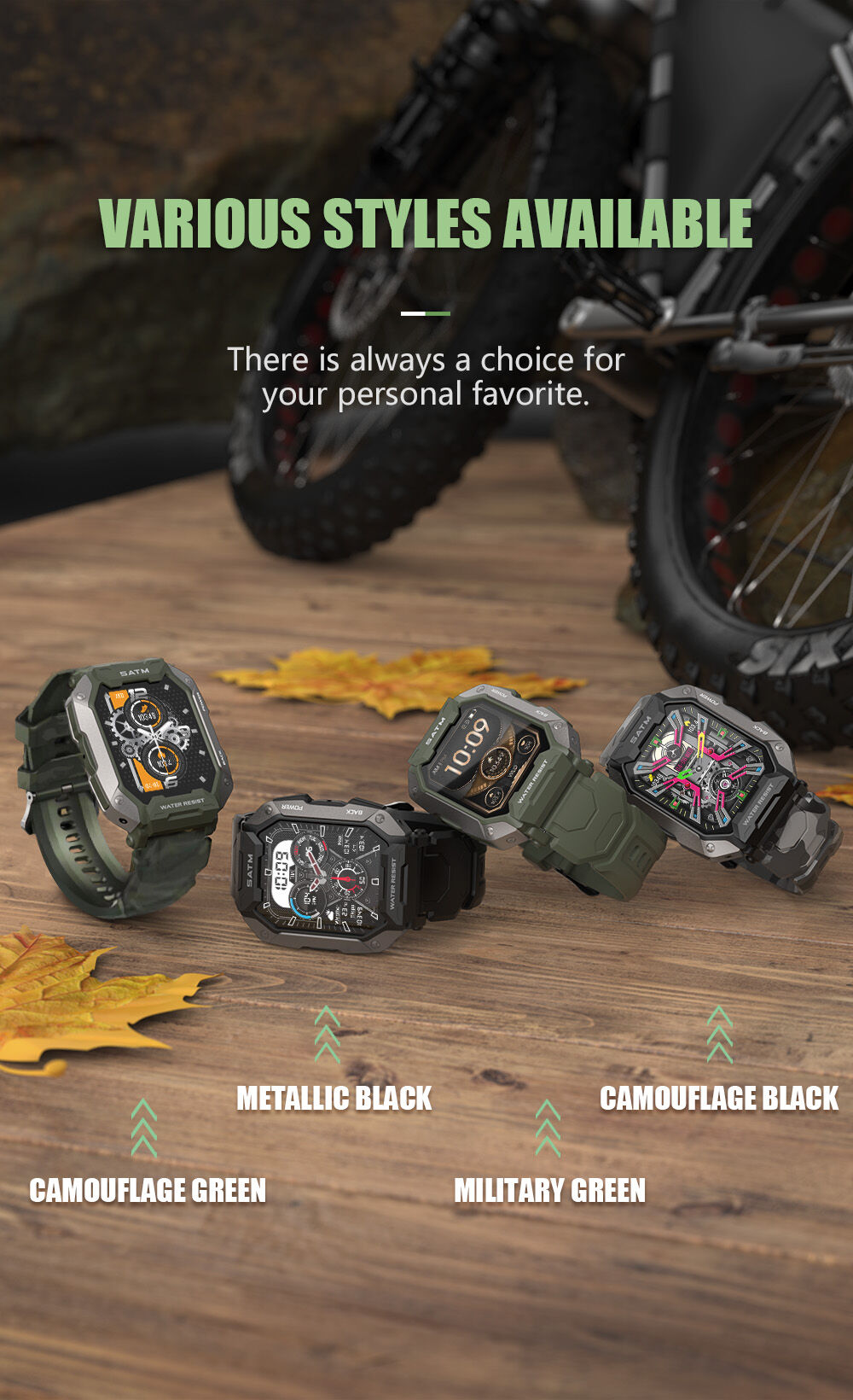 C20plus Outdoor Watch 1 Atm Waterproof 1.81inch Square Smartwatch With ...