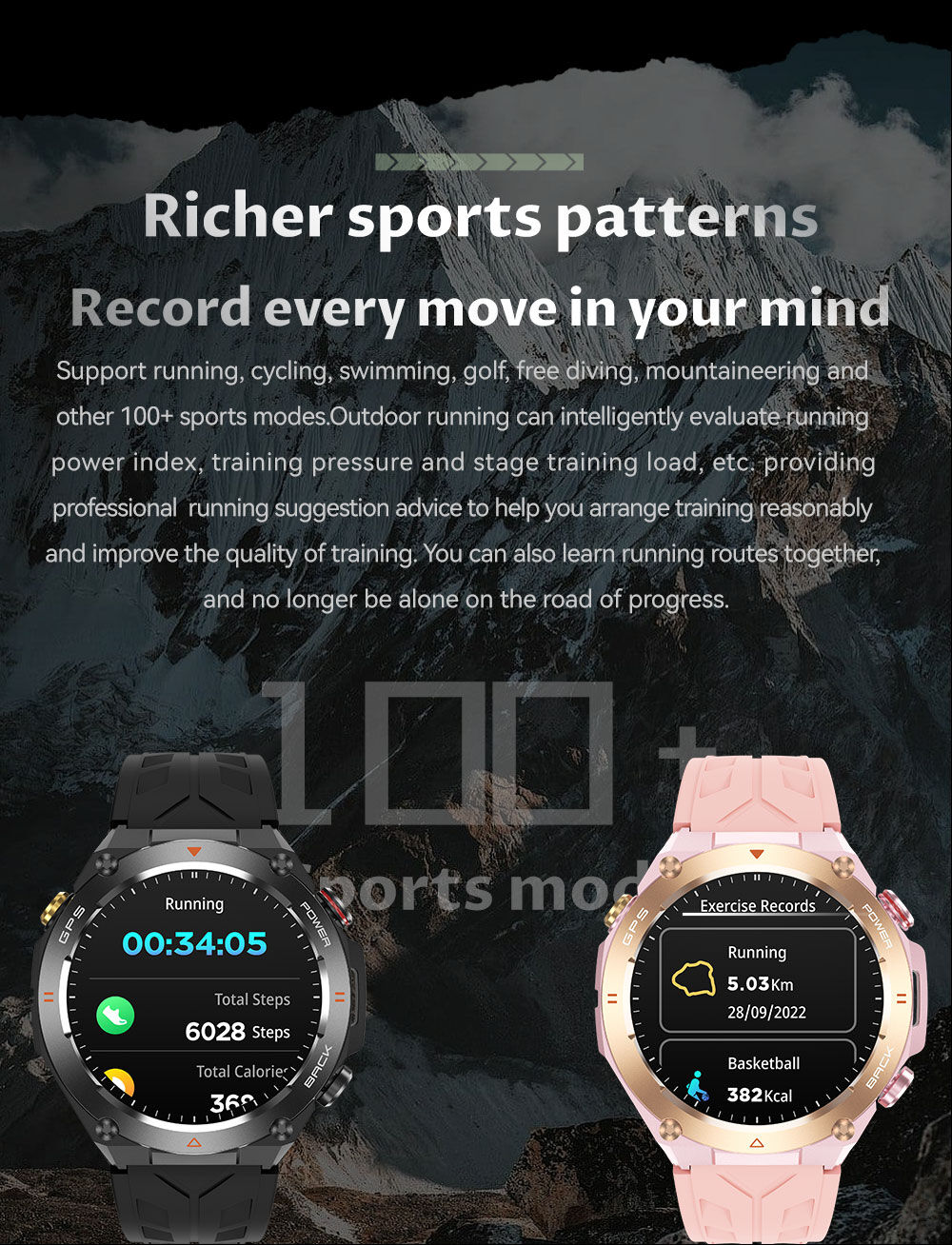 G18 Gps Bt Calling Built In Sport Tracking Watch, Heart Rate, Blood ...