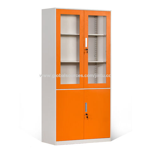 Buy China Wholesale Steel Cabinet With 2 Adjustable Shelves Swing Door Lock Glass Doors Steel Office Furniture Filing Cabinet Metal Metal Cabinet 50.9 Globalsources
