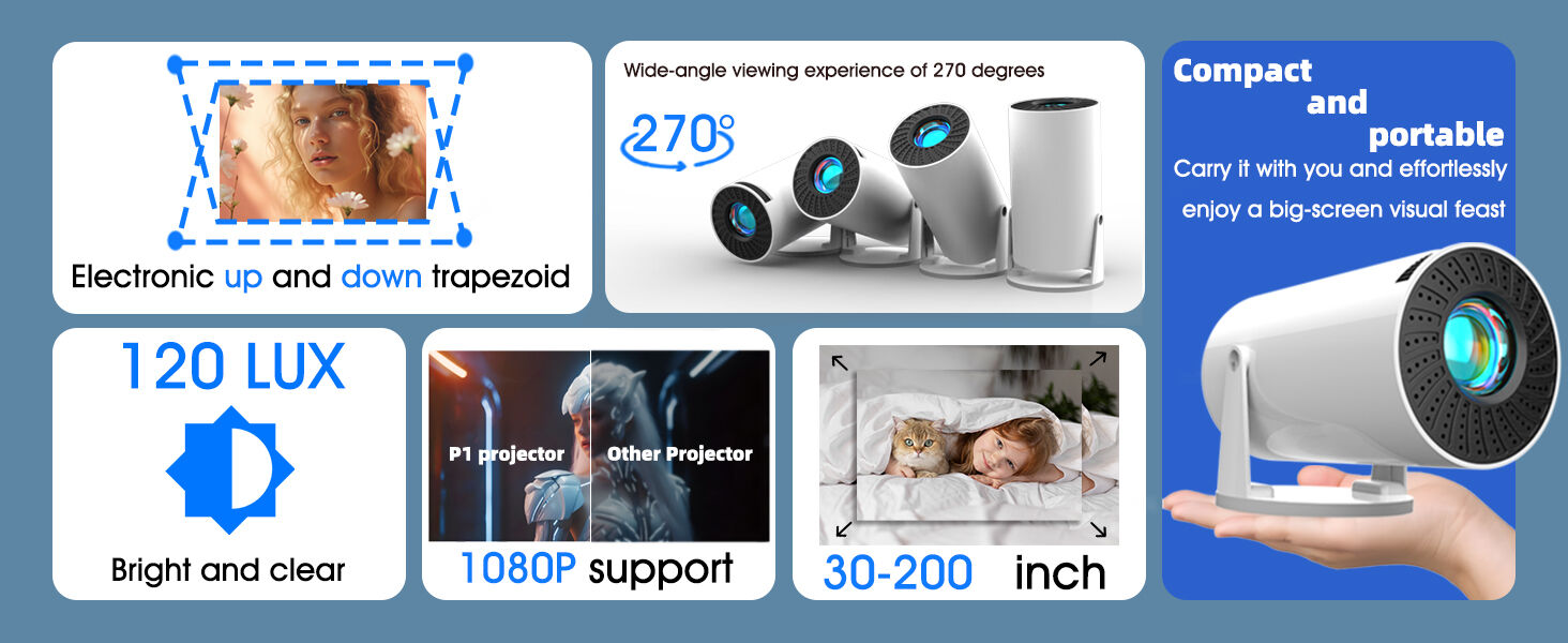 2024 New F18 Android 11 Small Mobile Education Portable 150 Ansi Lumen ...