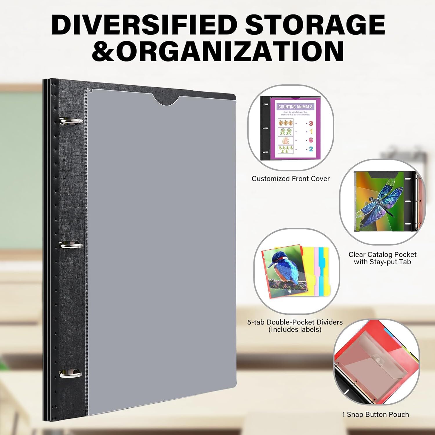 Buy Wholesale China Project Organizer, Refillable 3 Ring Binder Pocket ...