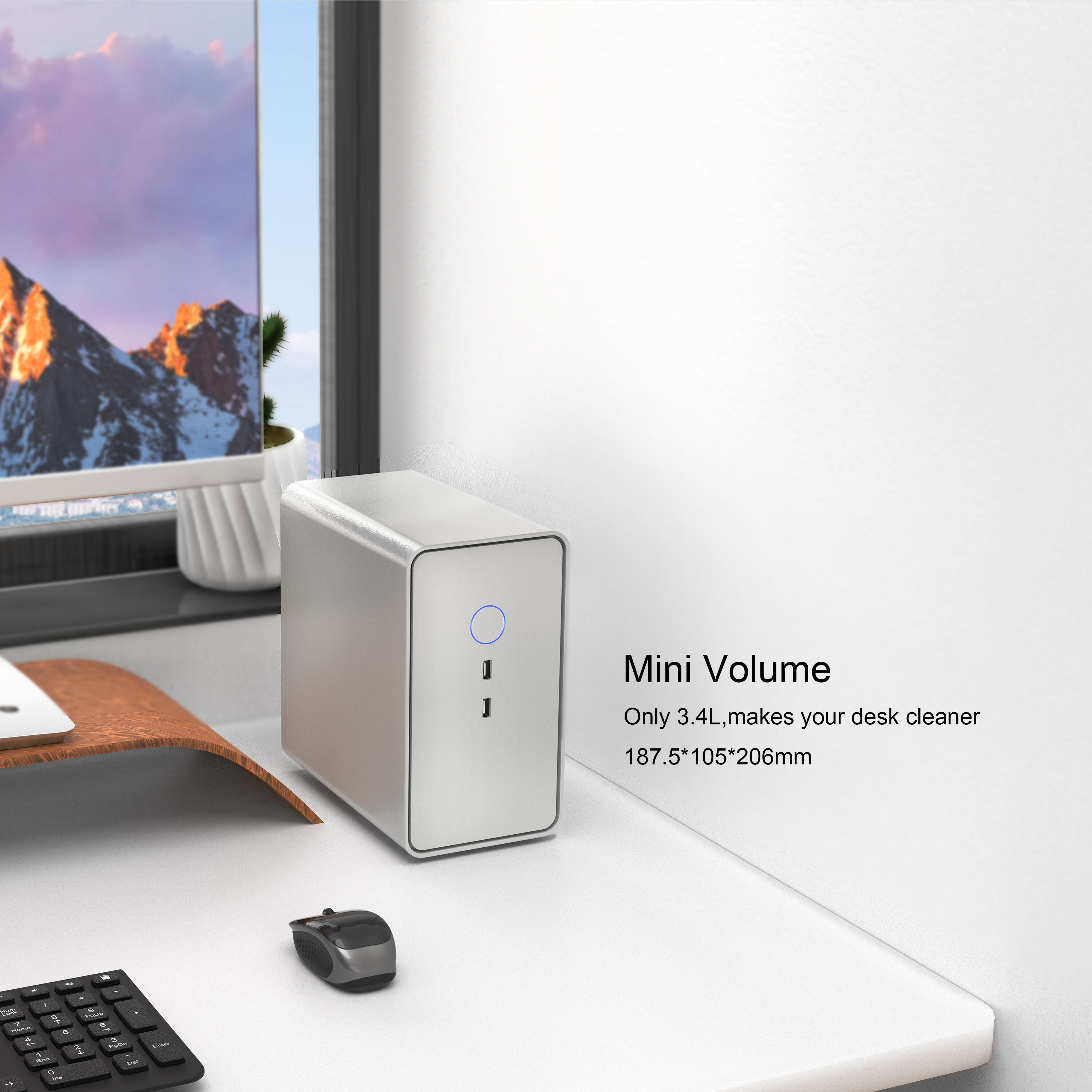 Portable Mini Pc 4 Cores Core I5-1035g1 I7 Mini Desktop Pc With Fan ...