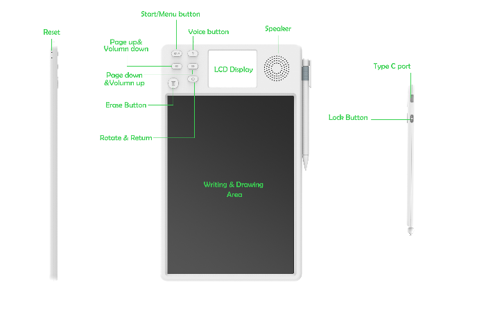 10.5 Inch Premium Size Lcd Writing Board Drawing Tablet Electronic ...