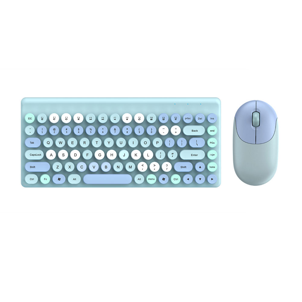 Wholesale New Products Model Qw02 Colorful Round Keycap Office Keyboard And Mouse Combo Set For ...