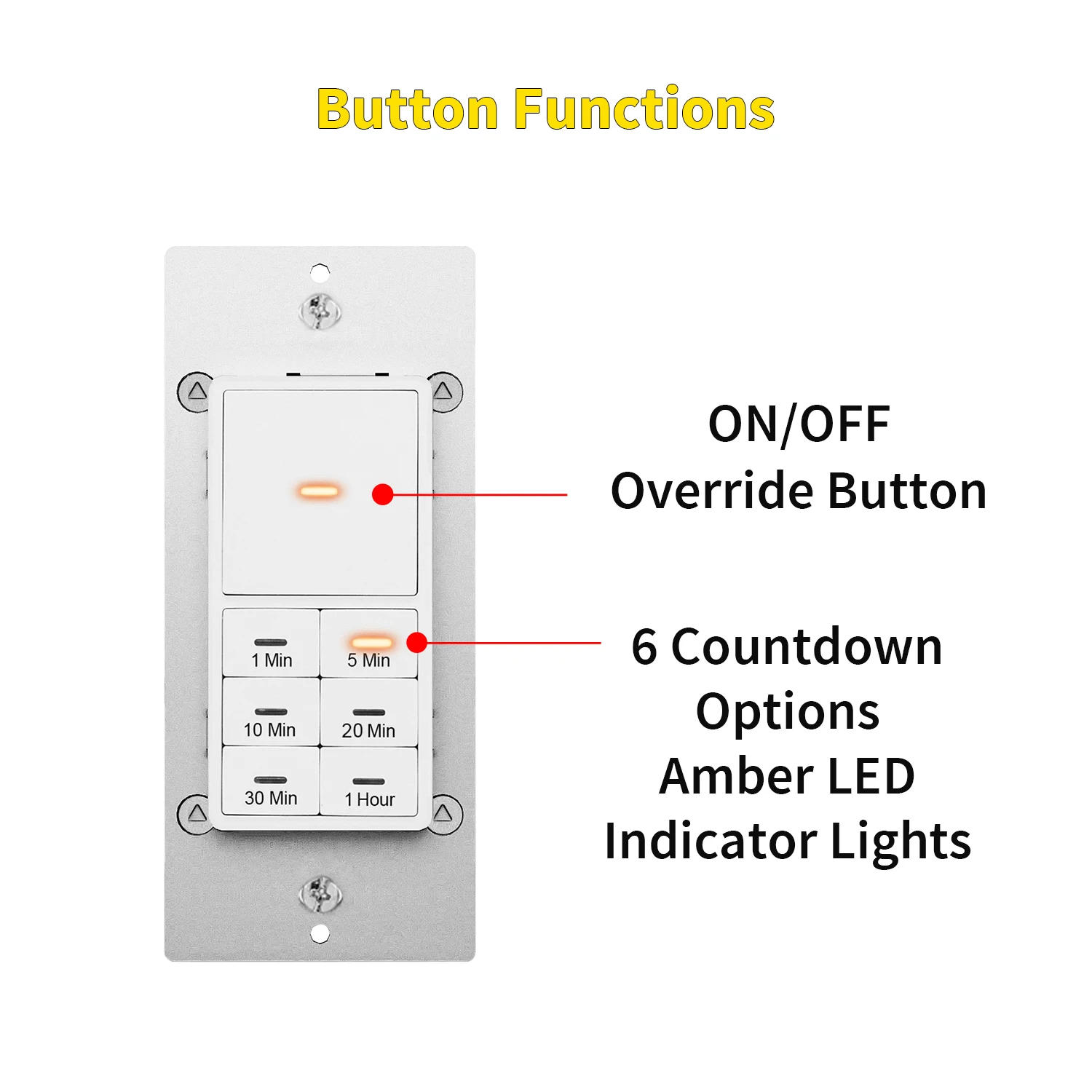 Etl Fcc Timer Switch Wall Mounted Light Timing Schedule Switch ...