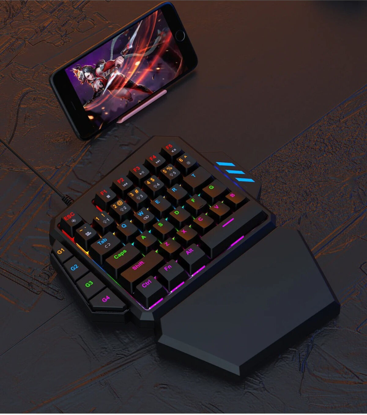 Buy Wholesale China Oem Ajazz Ak039h One-handed Rainbow Mechanical ...