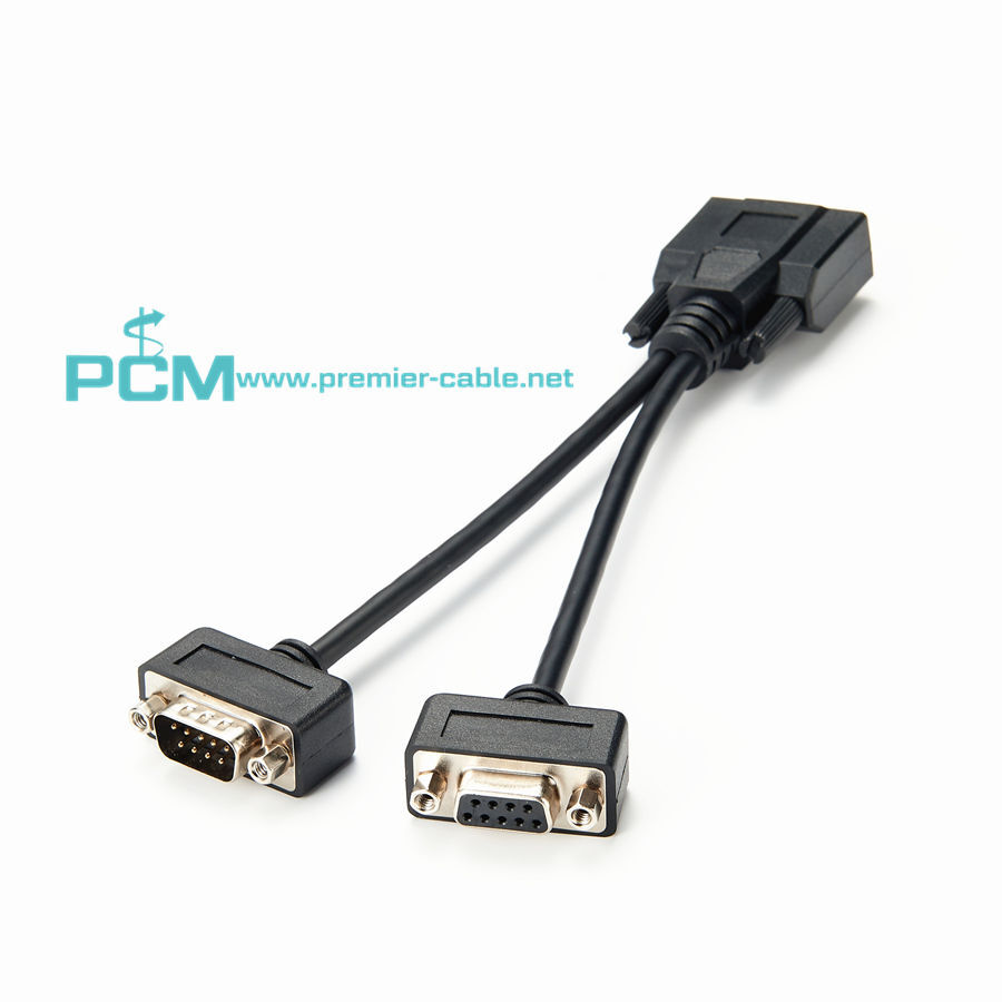 Can Y Cable D-sub 9 Socket To D-sub Plug Can Bus Cable, Can Bus Db9 Y ...