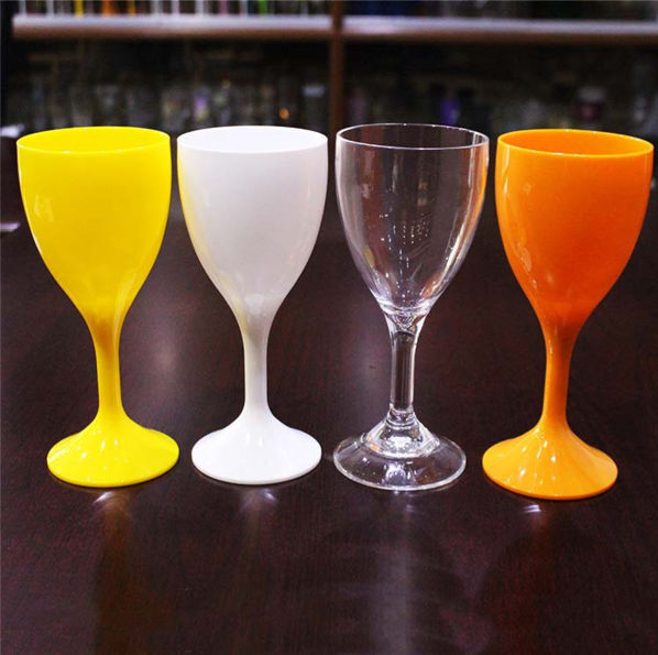 Pc Orange Goblets 10 Oz Acrylic Plastic Wine Glasses $0.12 - Wholesale ...