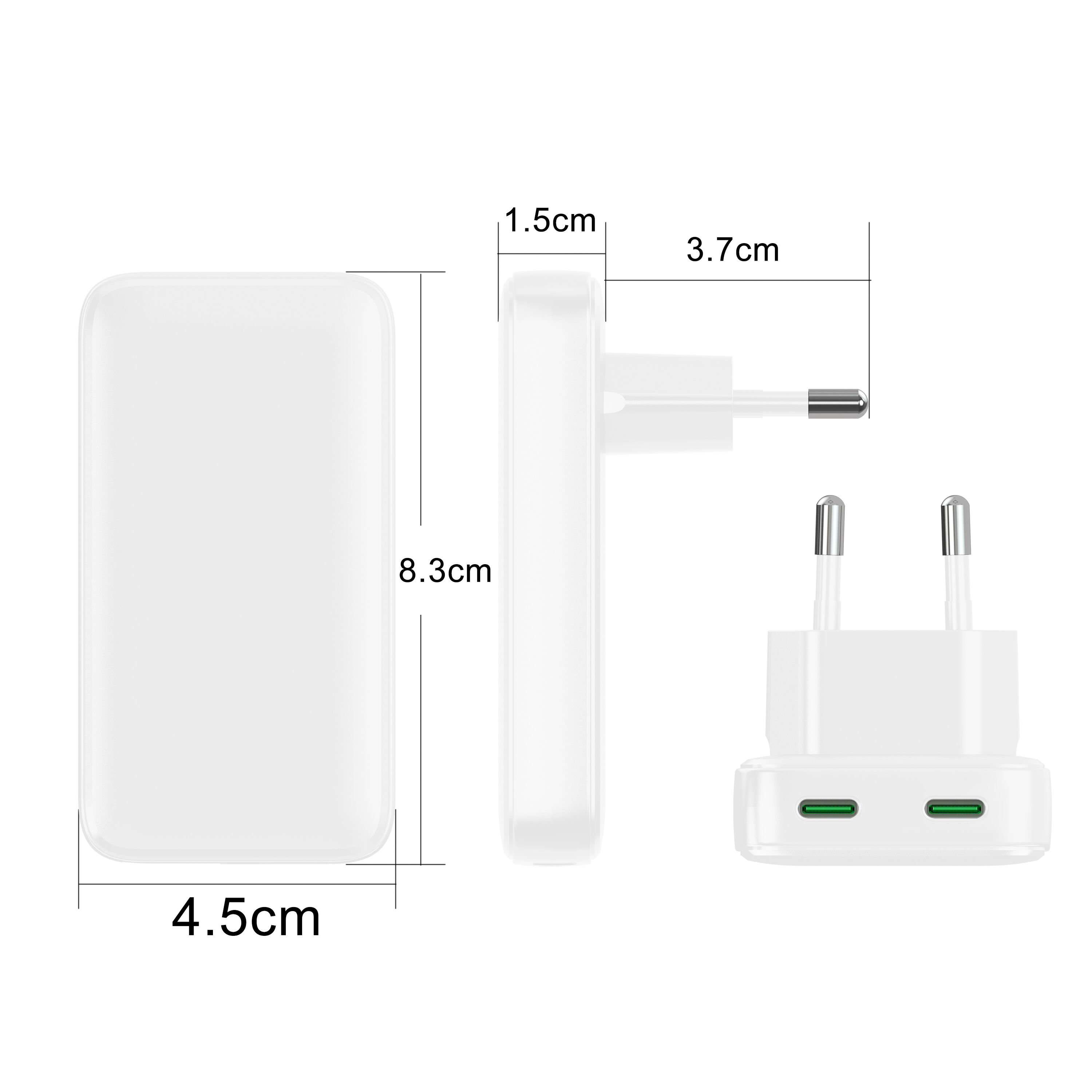 45w Gan Charger Dual Usb-c Charger For Mobile Phone - Expore China ...