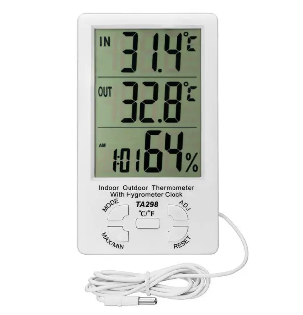Temperature & Humidity Meters Lcd Digital Thermometer Humidity Clock ...
