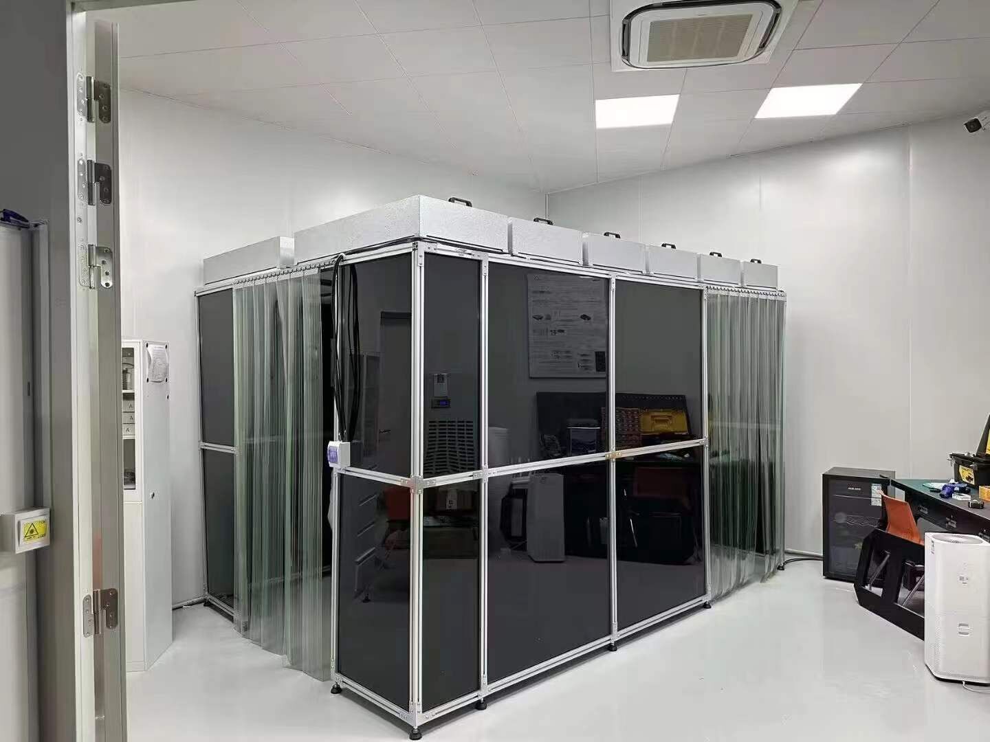 Prefabricated Modular Clean Room Class 100 Portable Clean Booth ...