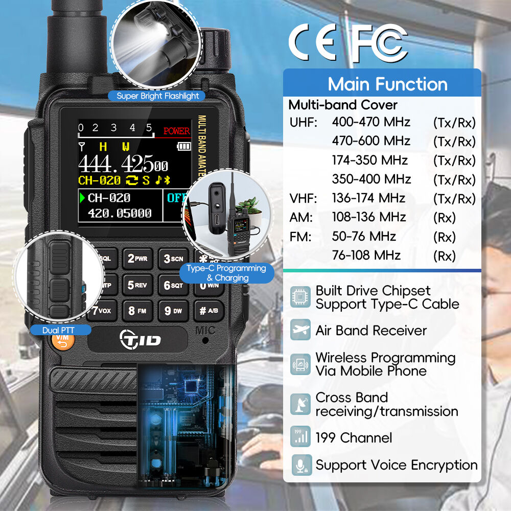 Tid Td-h3 5w Air Band Gmrs Frs Pmr446 Amateur Telsiz Walkie Talkie Two ...