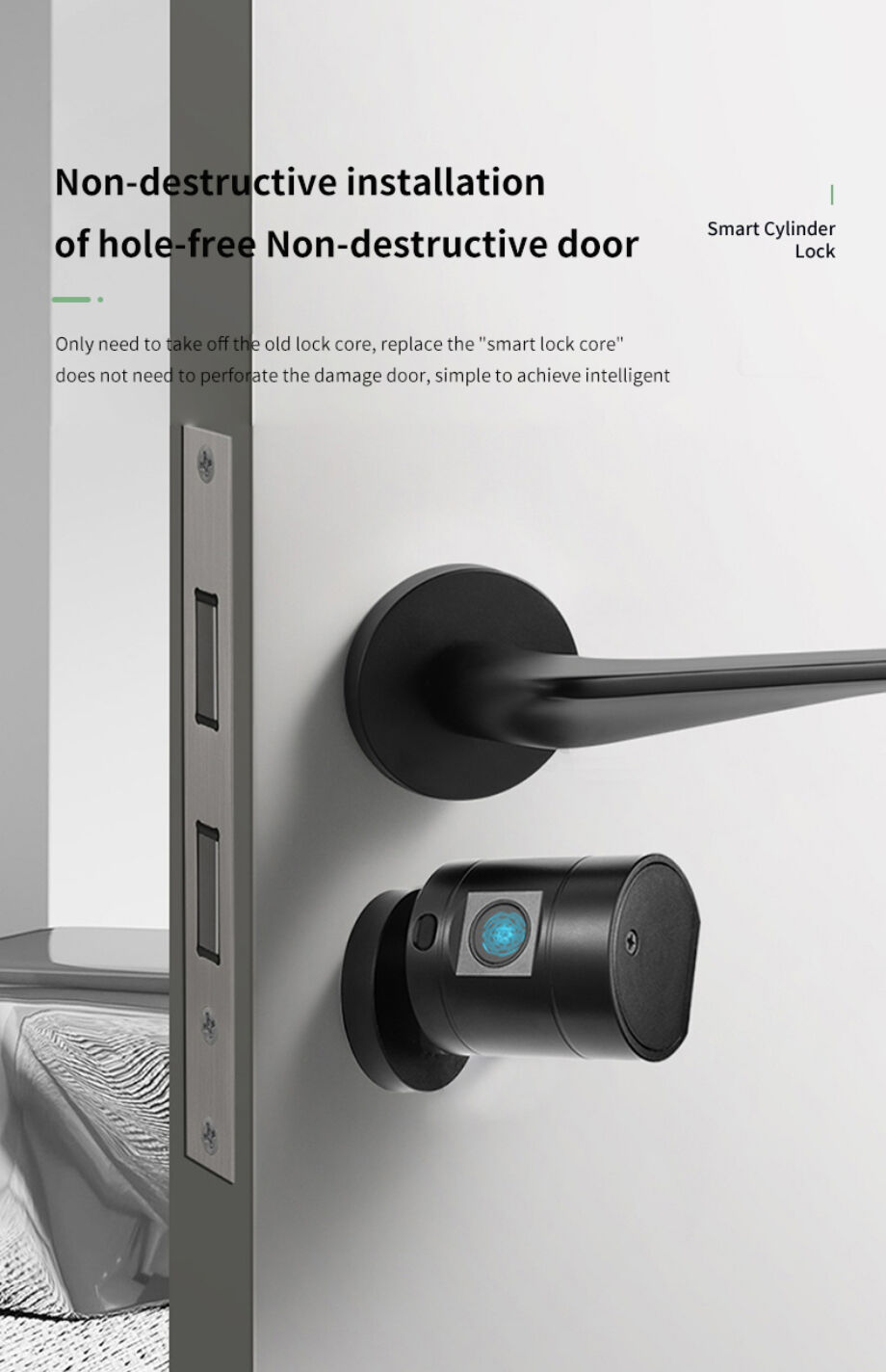 Sinovo Euro Cylinder Door Lock Tuya App Adjustable Cylinder Size ...