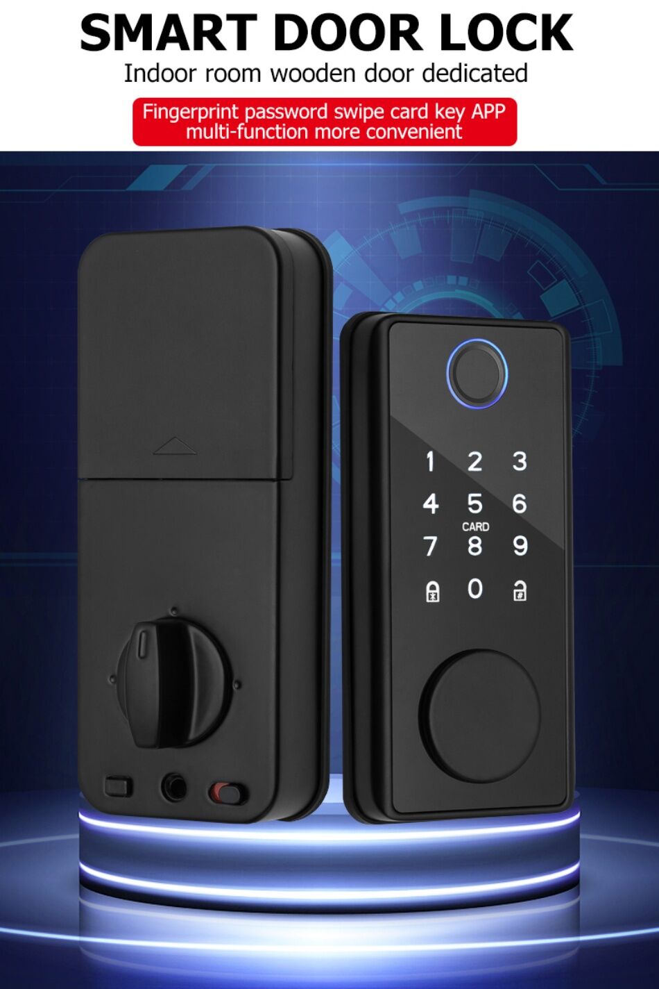 Smart Keyless Entry Door Lock Wi-fi Touch Keypad And Fingerprint ...