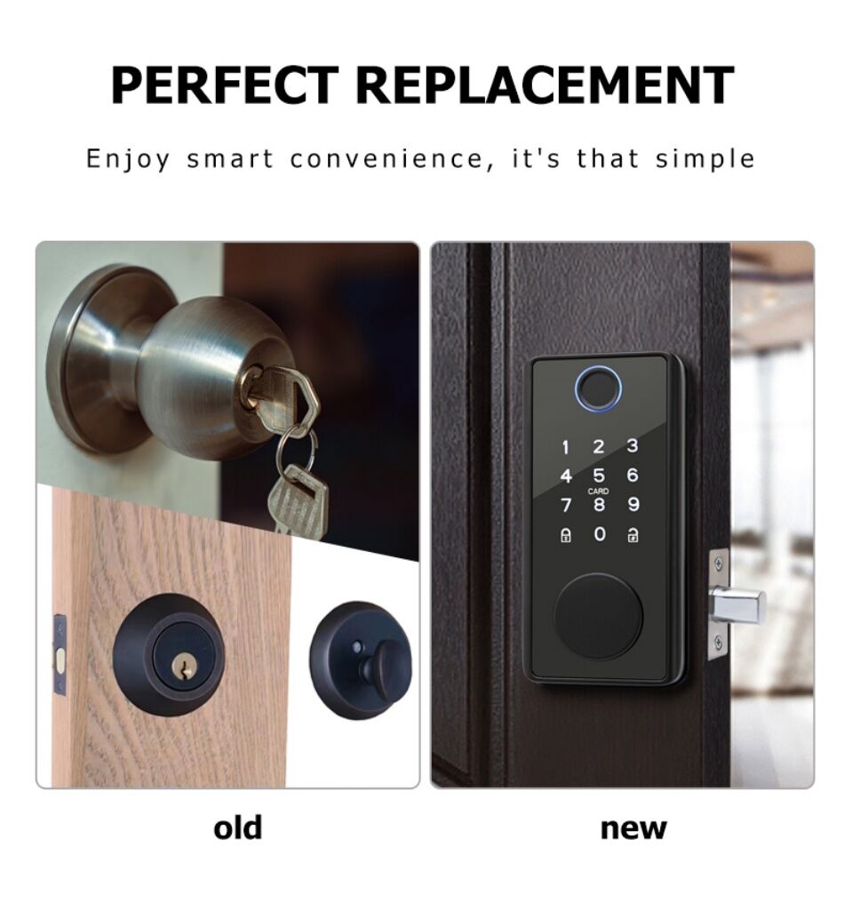 Automatic Deadbolt Ttlock App Card Keypad Deadbolt Smart Door Lock With ...