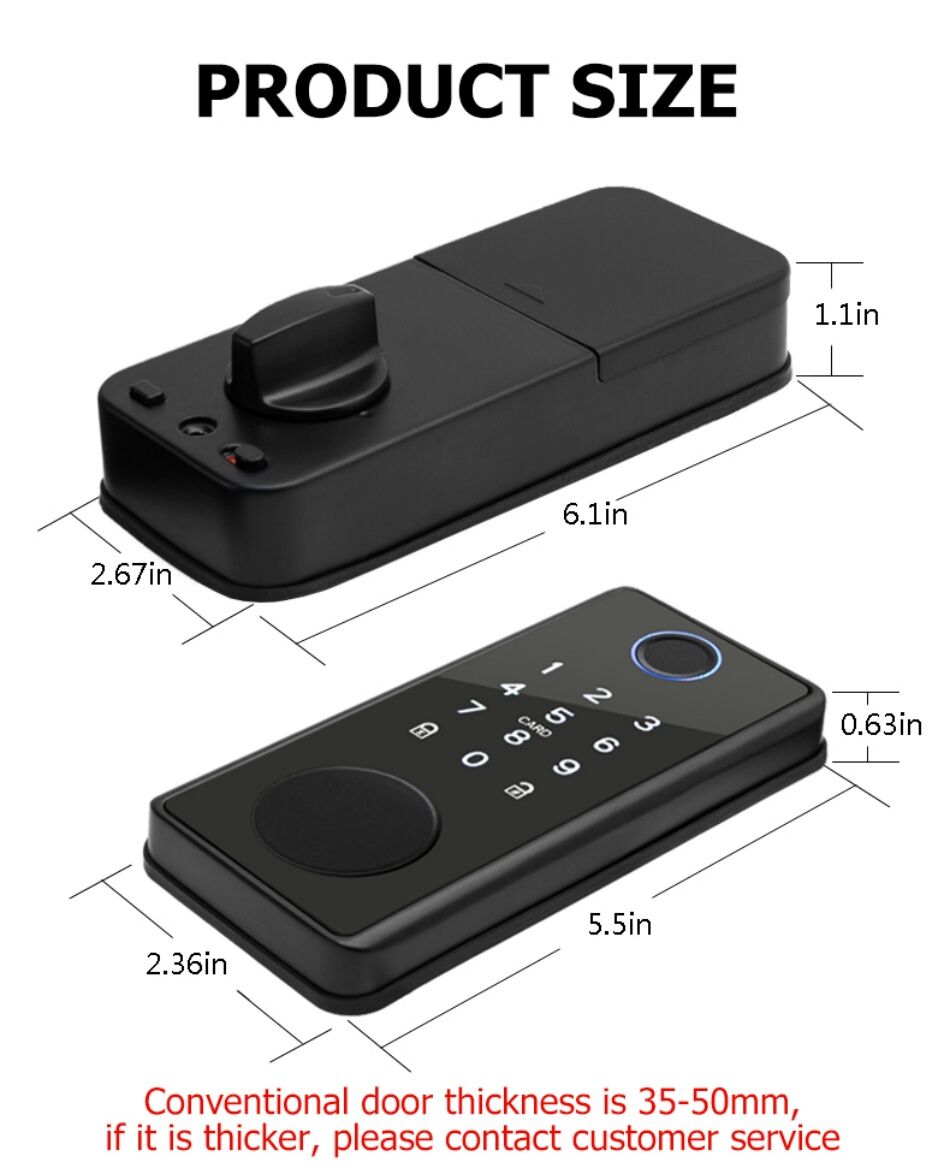 Smart Keyless Entry Door Lock Wi-fi Touch Keypad And Fingerprint ...