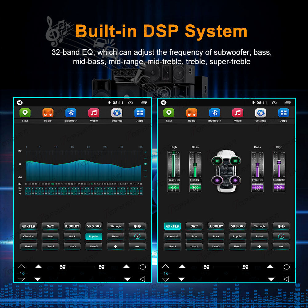 Topnavi Android Carplay Car Radio Multimedia Player Ips Touch Screen ...