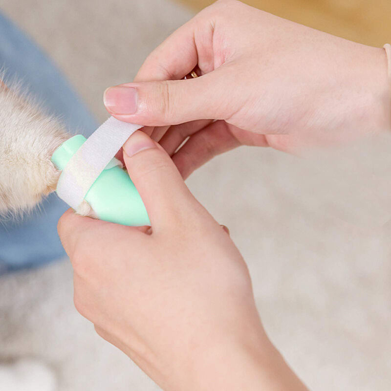 Pet Paw Protector Anti-scratch Grooming Sets Silicone Cat Foot Cat Bath ...
