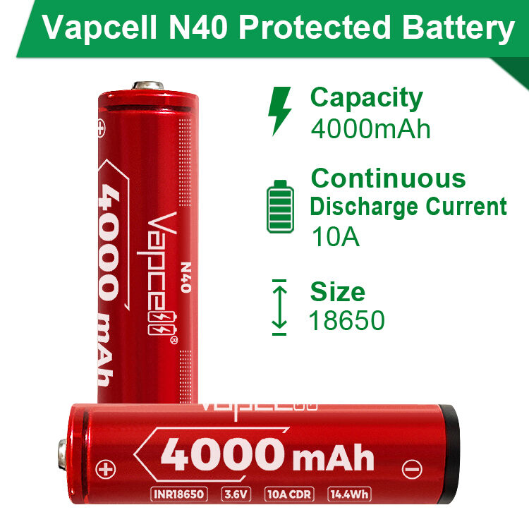 Buy Wholesale China New Arrival Vapcell Inr18650 N40 4000mah 10a With ...