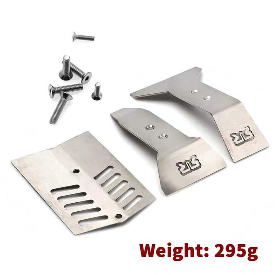 Stainless Steel Chassis Front, Middle And Rear Armor For Arrma 1/8 Nero ...