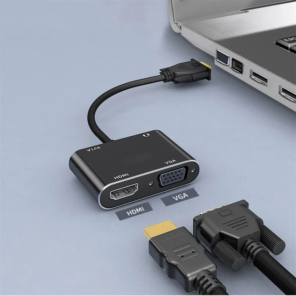 Hdmi-compatible Vga Adapter Vga Splitter For Projector Hdtv With 3.5mm ...