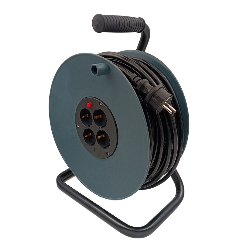 16a Eu Extension Cable Reel 4 Sockets With Overload Protector 50m 3x1 ...