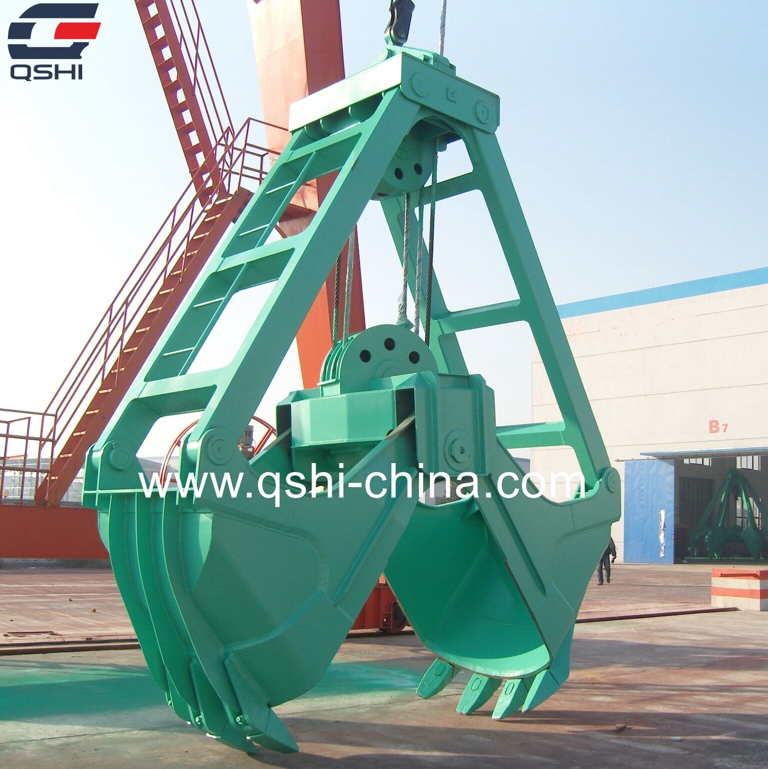 Qshi Widely Used 3cbm Mechanical Type Clam Shell Dredging Grab - Buy ...