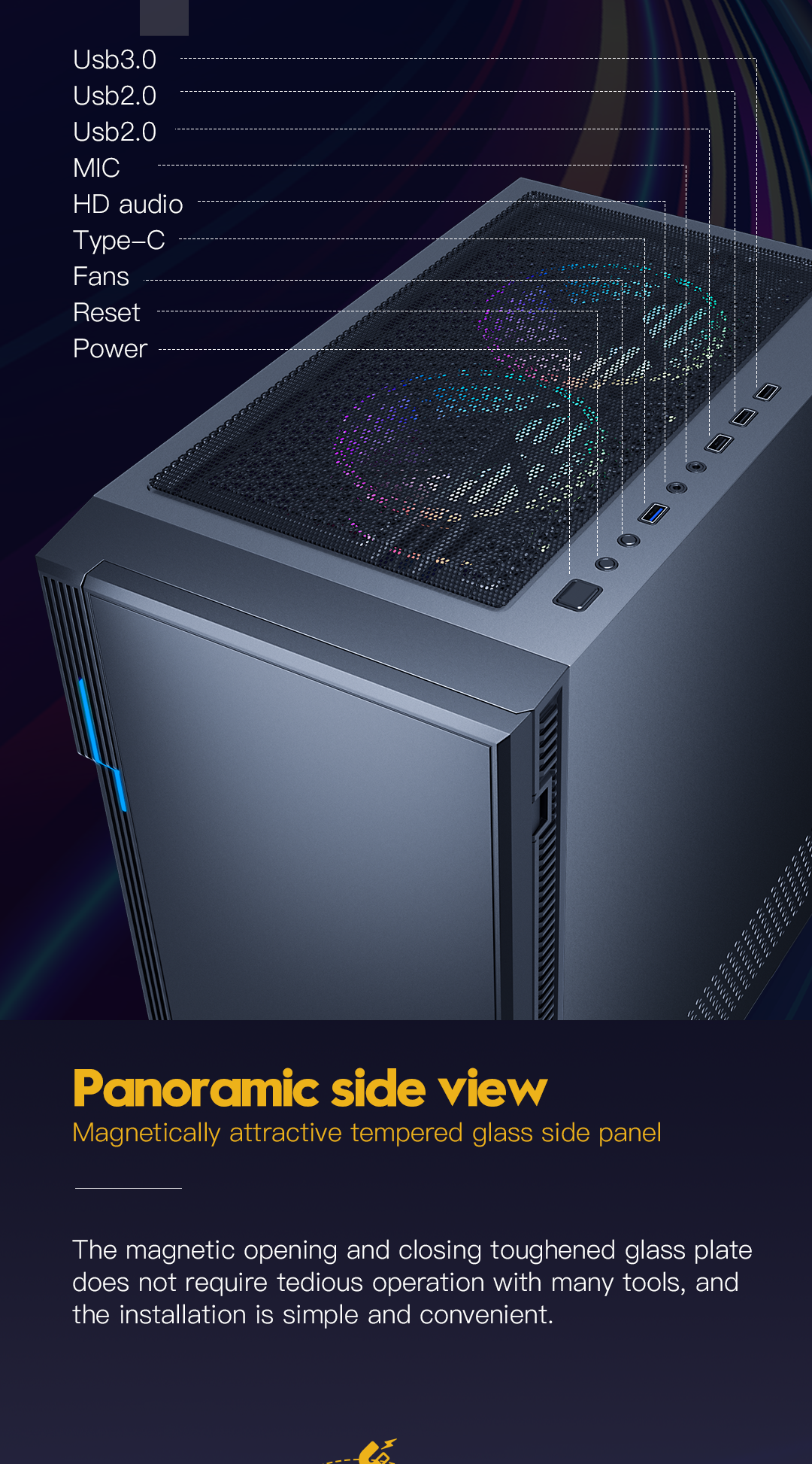 High Quality Oem Computer Gabinete Pc Gaming Pc Case Desktop Computer ...