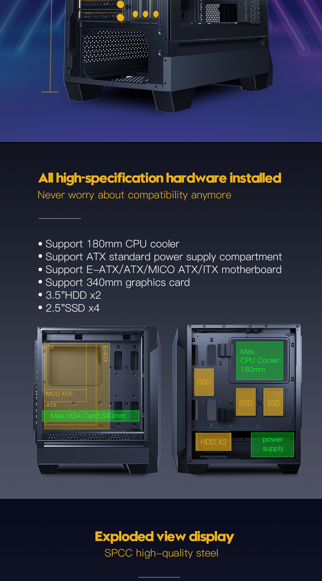 Bulk Buy China Wholesale Computer Box Matx Gaming Computer Case Oem Odm ...