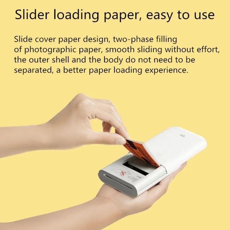 Portable Mini Pocket Photo Printer Inkless 3-inch Back Glue 300dpi Ar ...