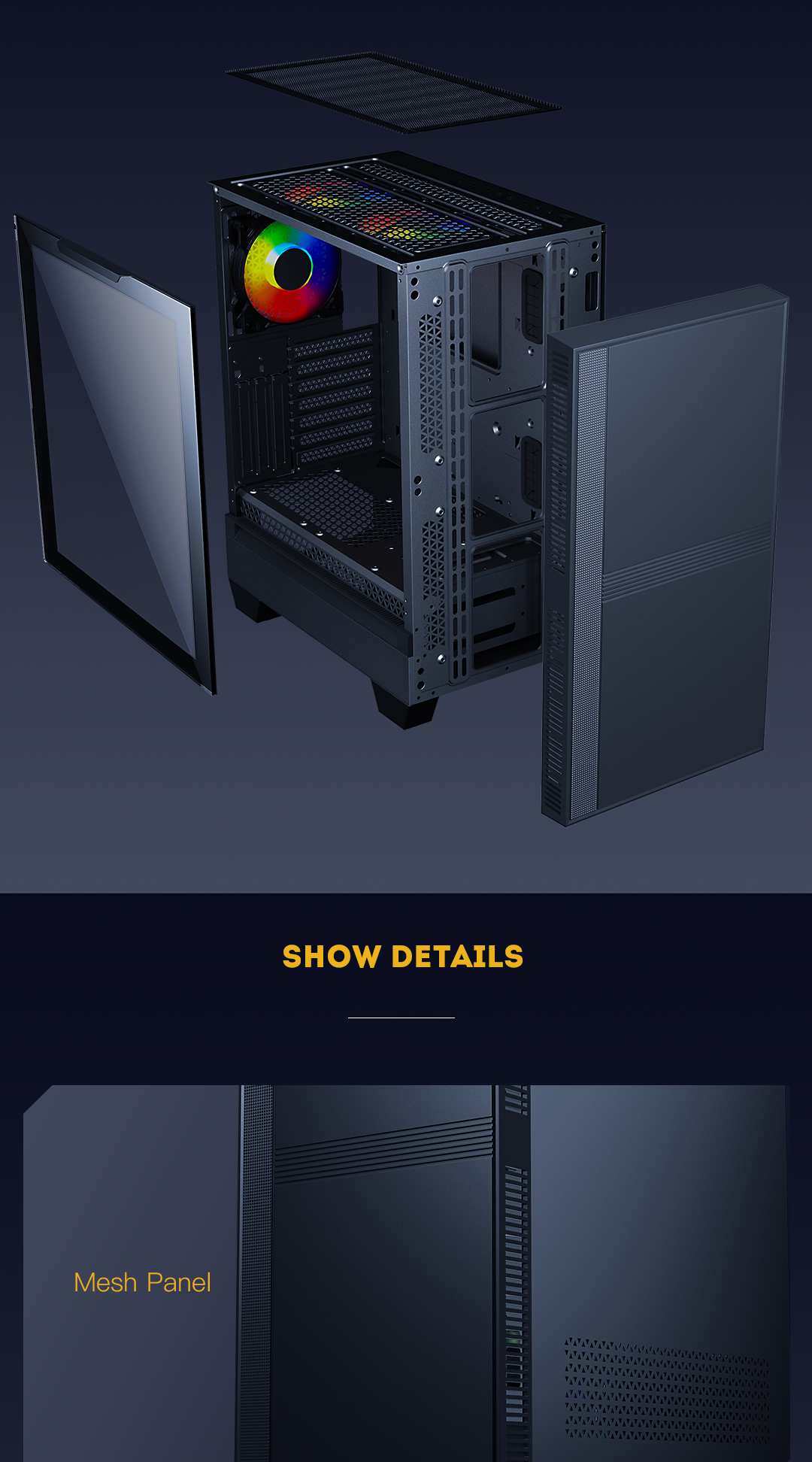 New Arrival Eatx/atx/ Micro Atx/ Itx Desktop Case Pc Gaming Computer ...