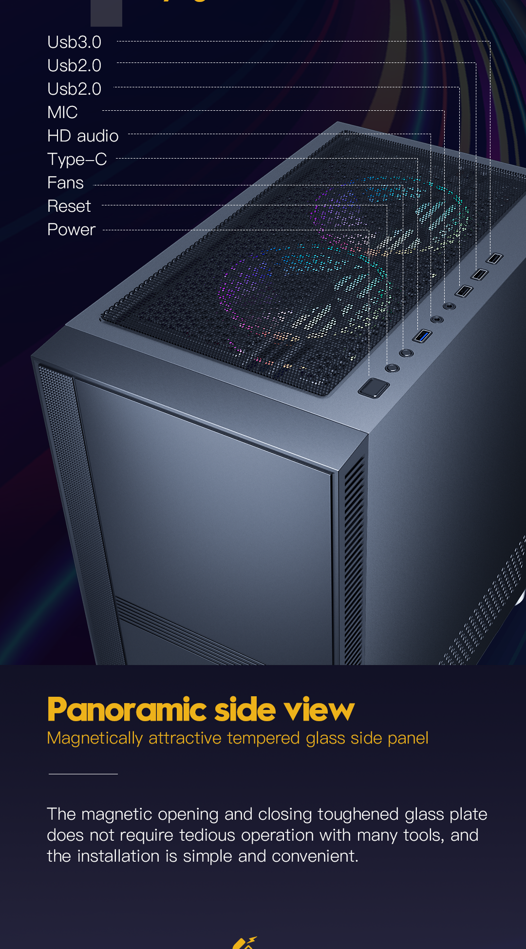 New Arrival Eatx/atx/ Micro Atx/ Itx Desktop Case Pc Gaming Computer ...