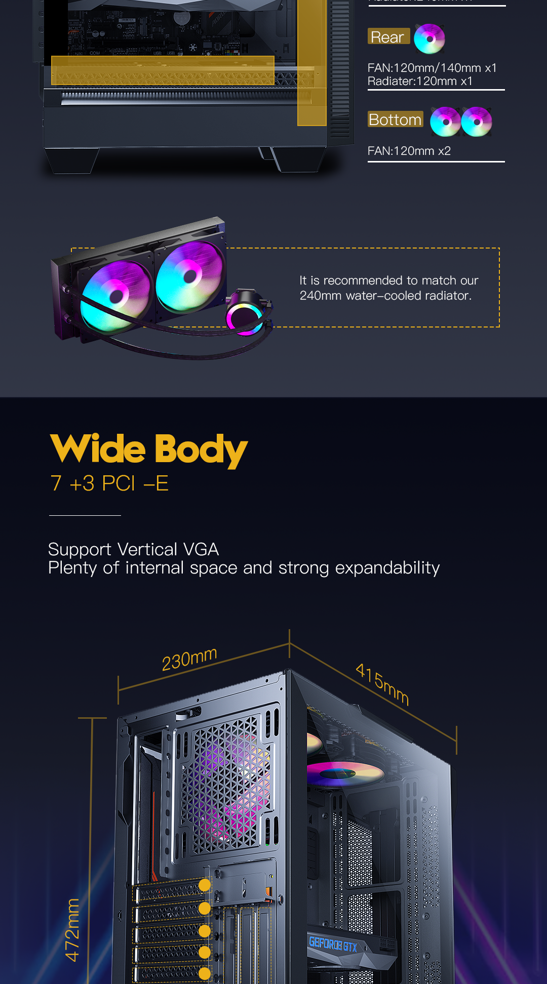 New Arrival Eatx/atx/ Micro Atx/ Itx Desktop Case Pc Gaming Computer ...