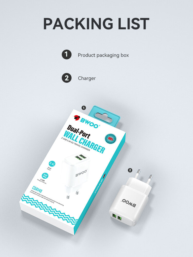 Buy Wholesale China Bwoo 5v 2.4a Dual Usb Eu Mobile Phone Charger Ic ...