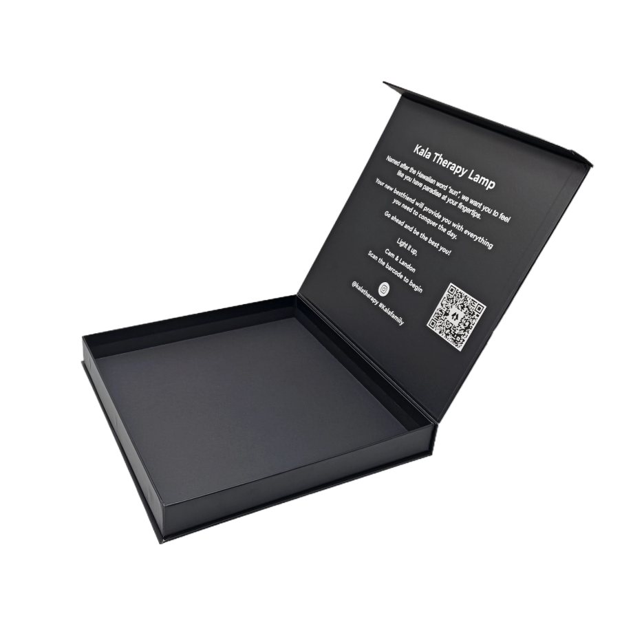 Cool Black Custom Cardboard Flip Top Box With Matte Lamination For Clothes Shoes Hats Scarves ...