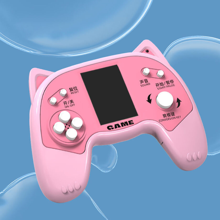A Cat Ear Mini Handle Game Console Pocket Toy Handle Game Puzzle Game ...
