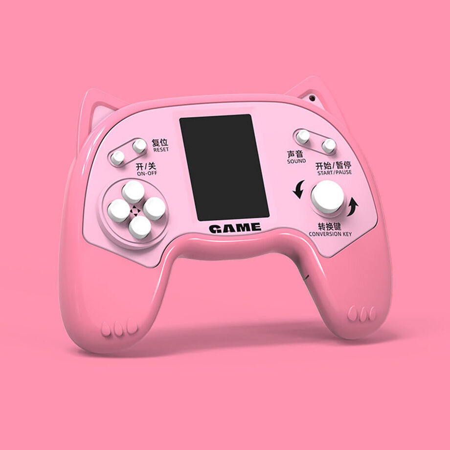 A Cat Ear Mini Handle Game Console Pocket Toy Handle Game Puzzle Game ...