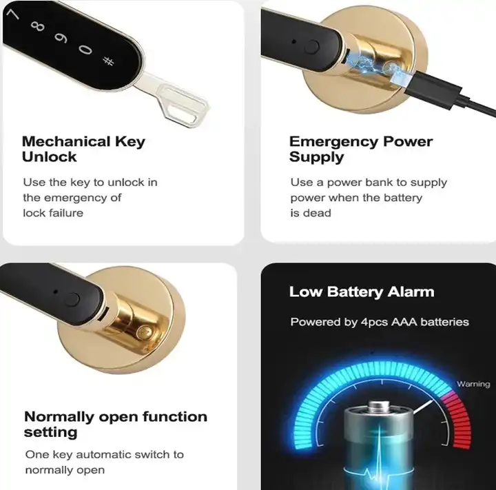 Wholesale Price Tuya Ble Smart Lock Security Electronic Keyless Smart ...