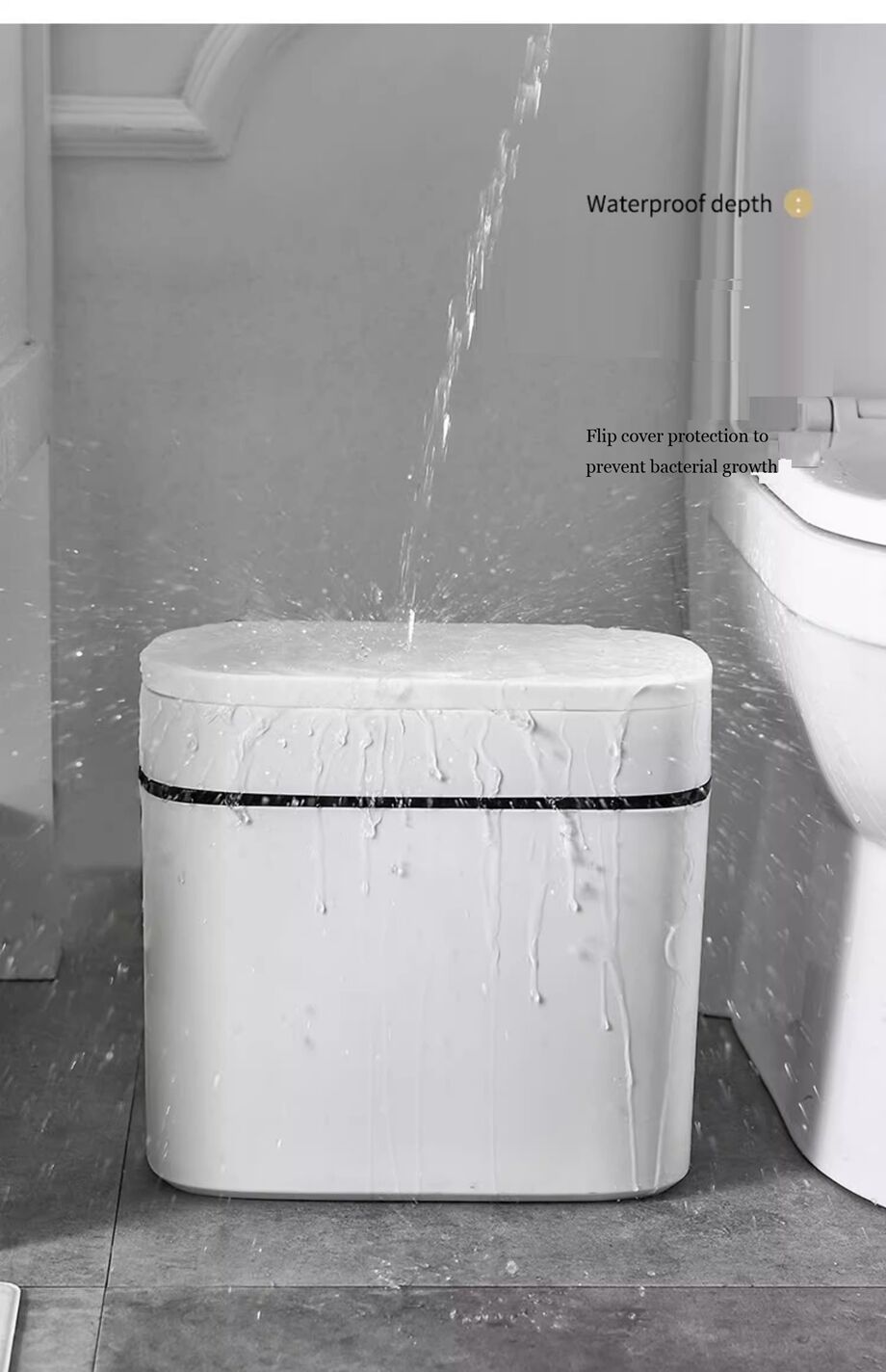 Simple Creative Modern Scandinavian With Lid Press Type Bathroom Waste ...