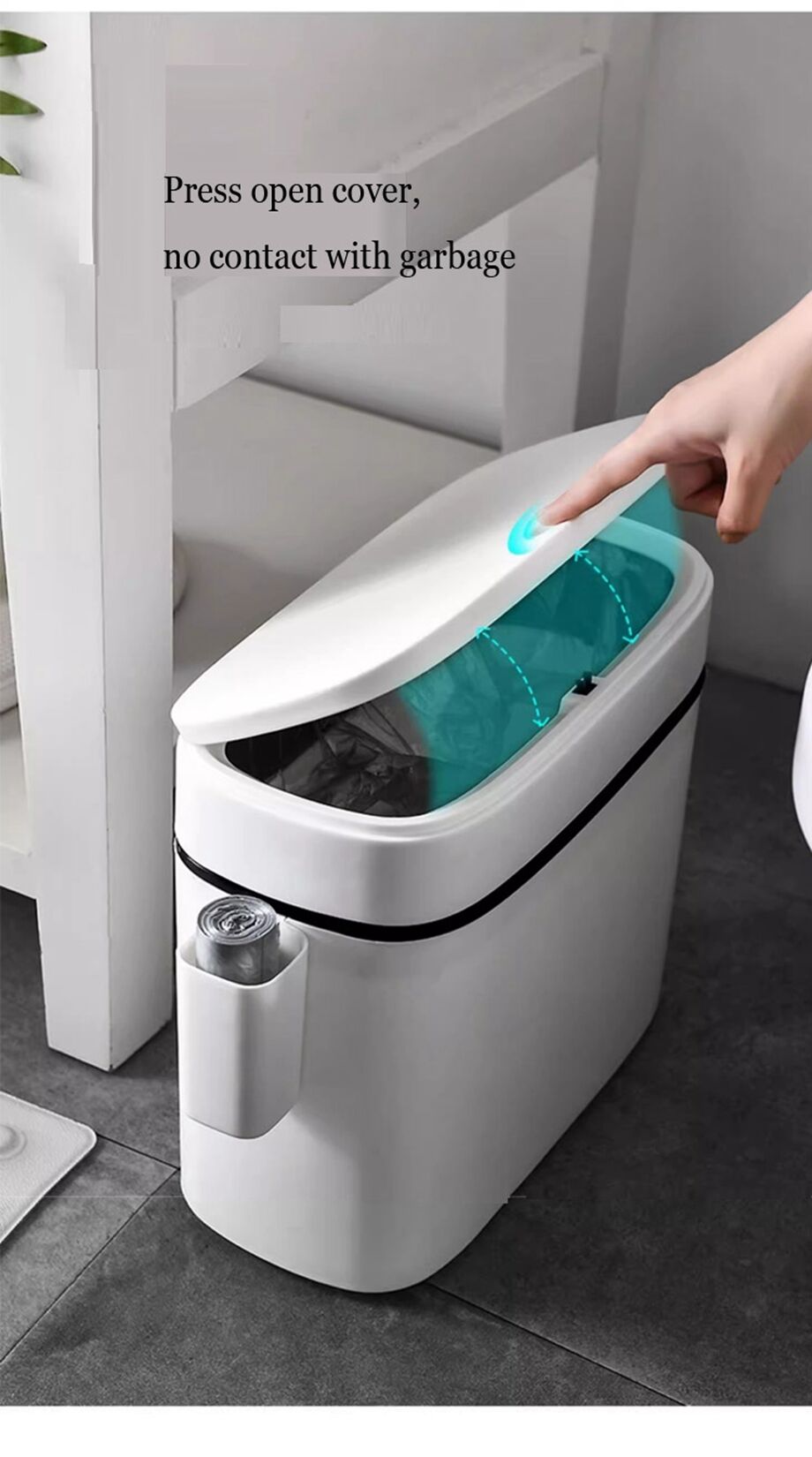 Simple Creative Modern Scandinavian With Lid Press Type Bathroom Waste ...