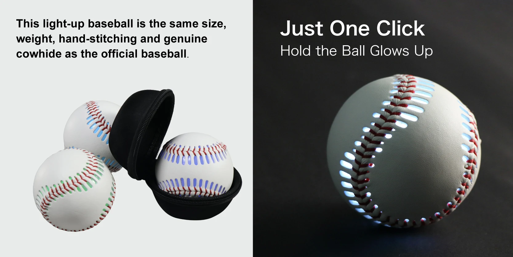 Customized Glow Baseball Weighted Professional Practice Baseball ...