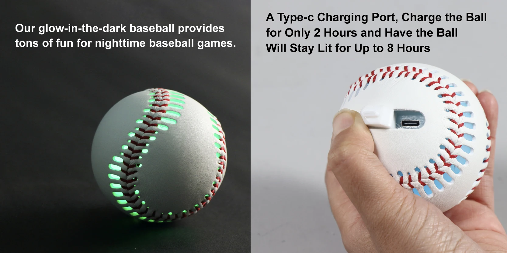 Customized Glow Baseball Weighted Professional Practice Baseball ...