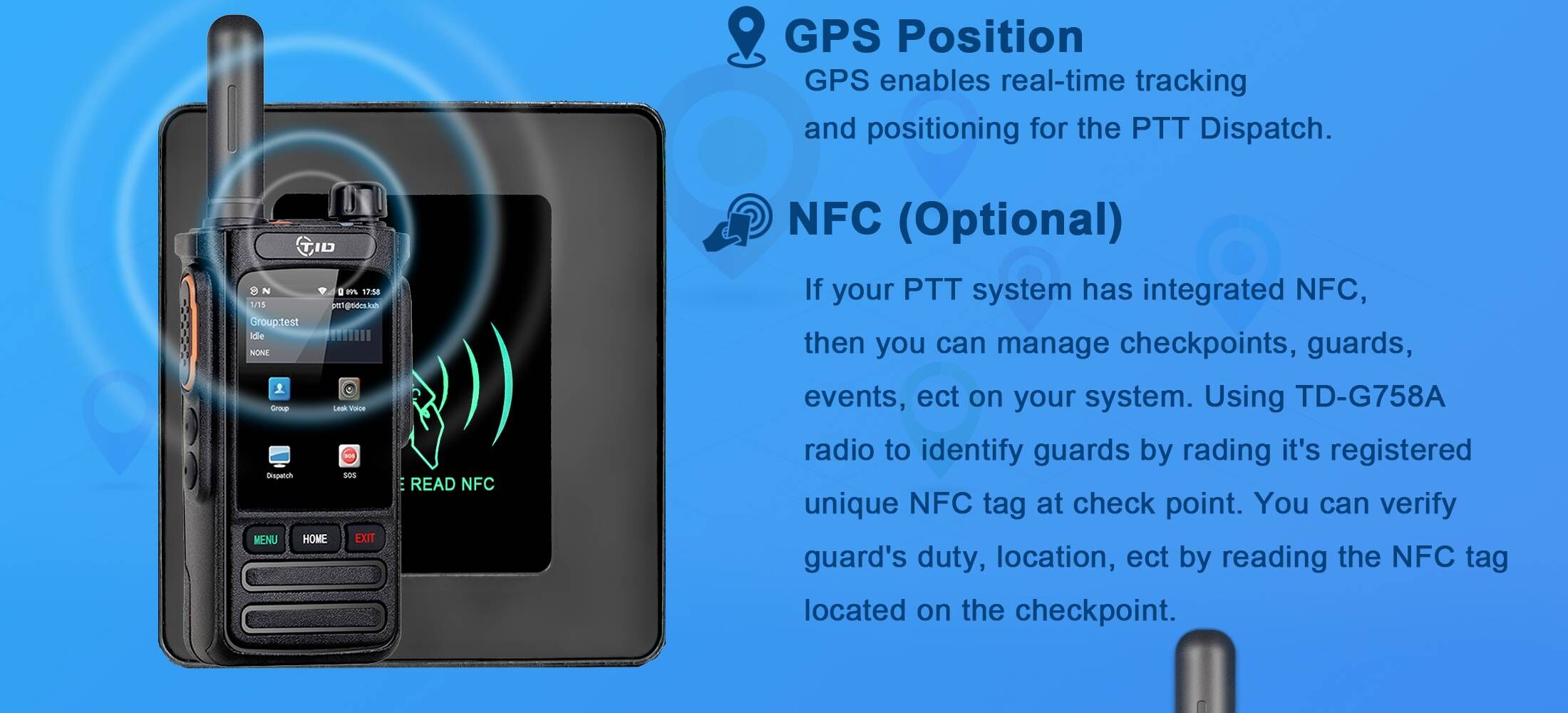 Tid Td-g758 Ht Handy Talkie 2g 3g 4g Walkiefeet Android Poc Two Way ...