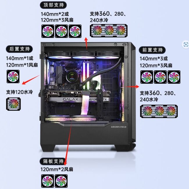 Full Tower E-atx Gaming Pc Case New Structure Computer Cabinet Magnetic ...
