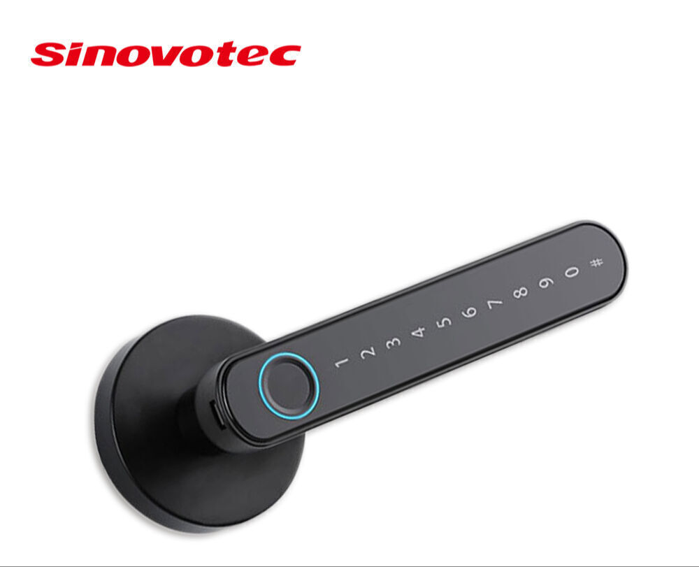 Single Latch Bedroom Door Fingerprint Smart Lock Mobile App Lever ...