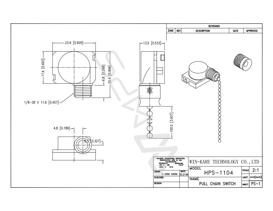 Bulk Buy China Wholesale Ul Approved Model Hps-1104 2a 250v Pull Chain Lighting Switch $0.5 from ...