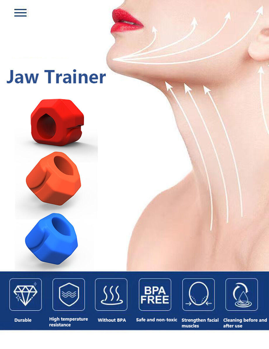 Silicone Jaw Facial And Neck Exerciser Jaws Toys Jaw Exerciser Chew Jawline Exercise Ball ...
